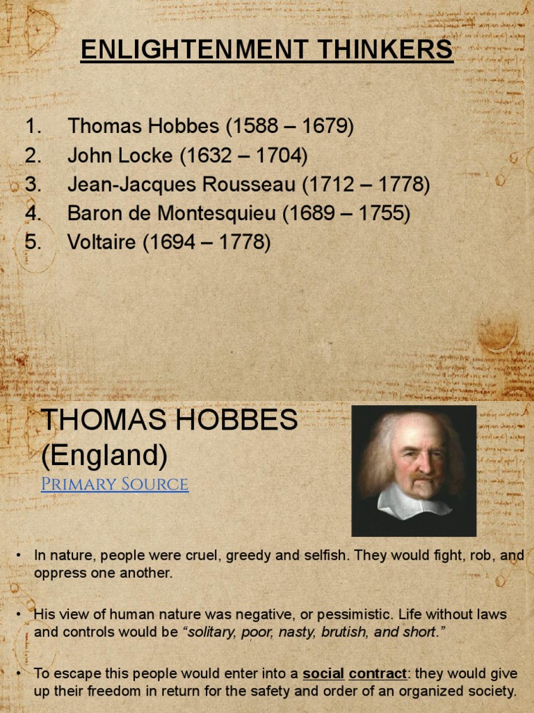 Enlightenment Thinkers - Create Your Own Government | PDF | Separation ...