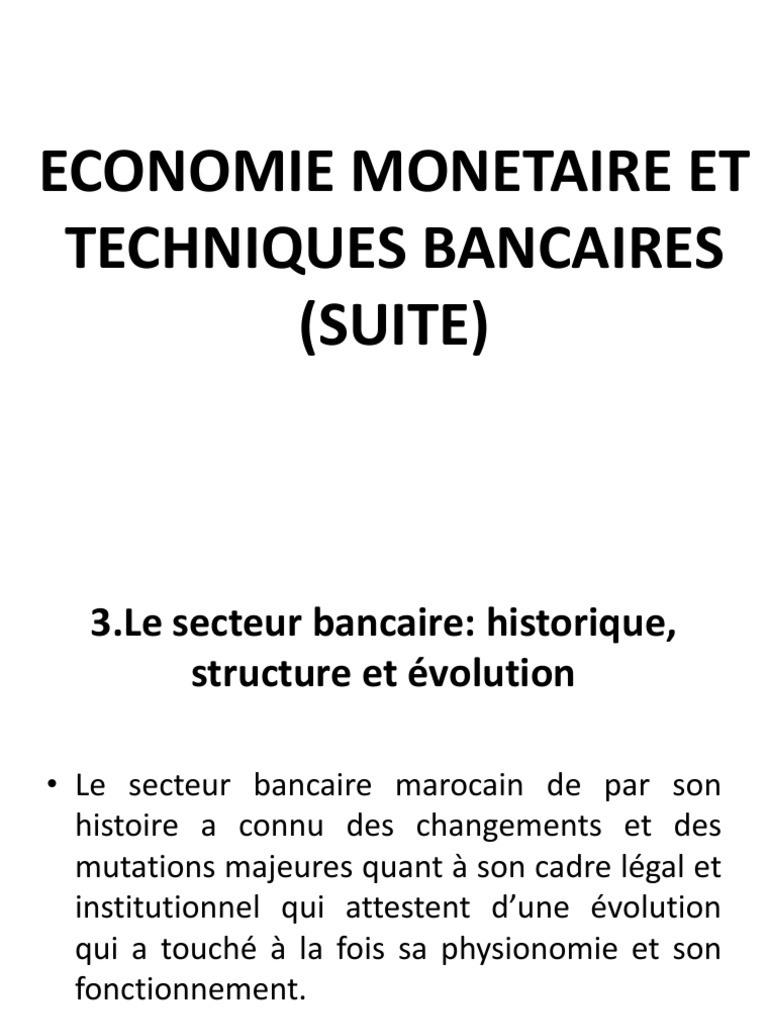 6 Le Secteur Bancaire PDF | PDF | Banques | Compte bancaire