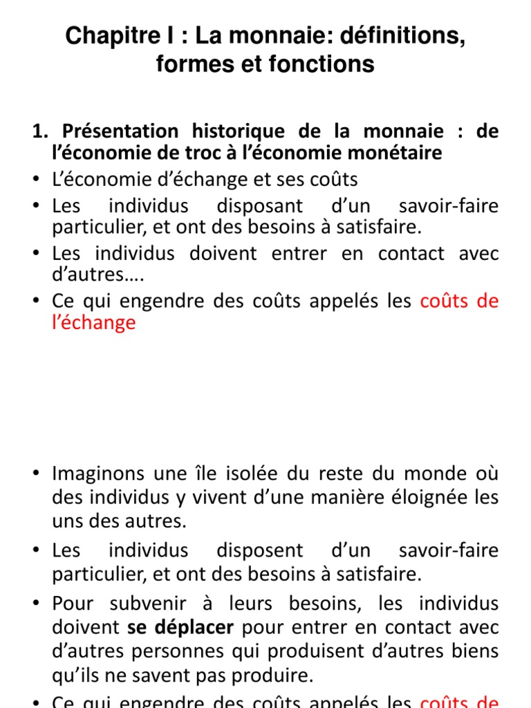 Types et formes de la monnaie | PDF | Argent | Monnaie fiduciaire