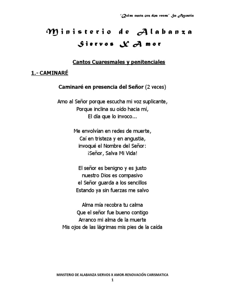 Cantos de Cuaresma y Penitenciales | PDF | Amor | Pecado