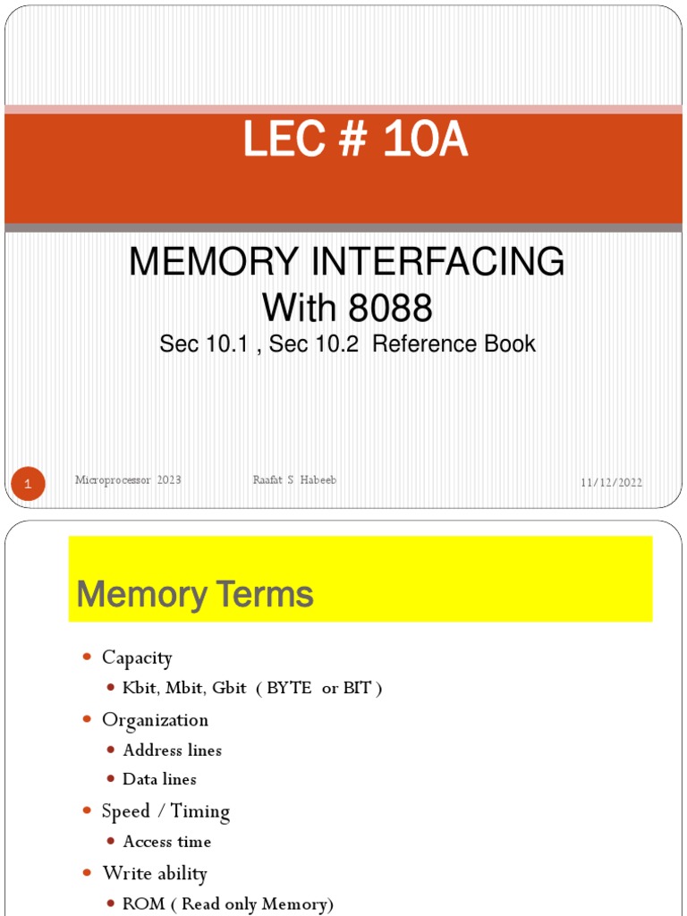 Lec 10 A | PDF | Input/Output | Read Only Memory