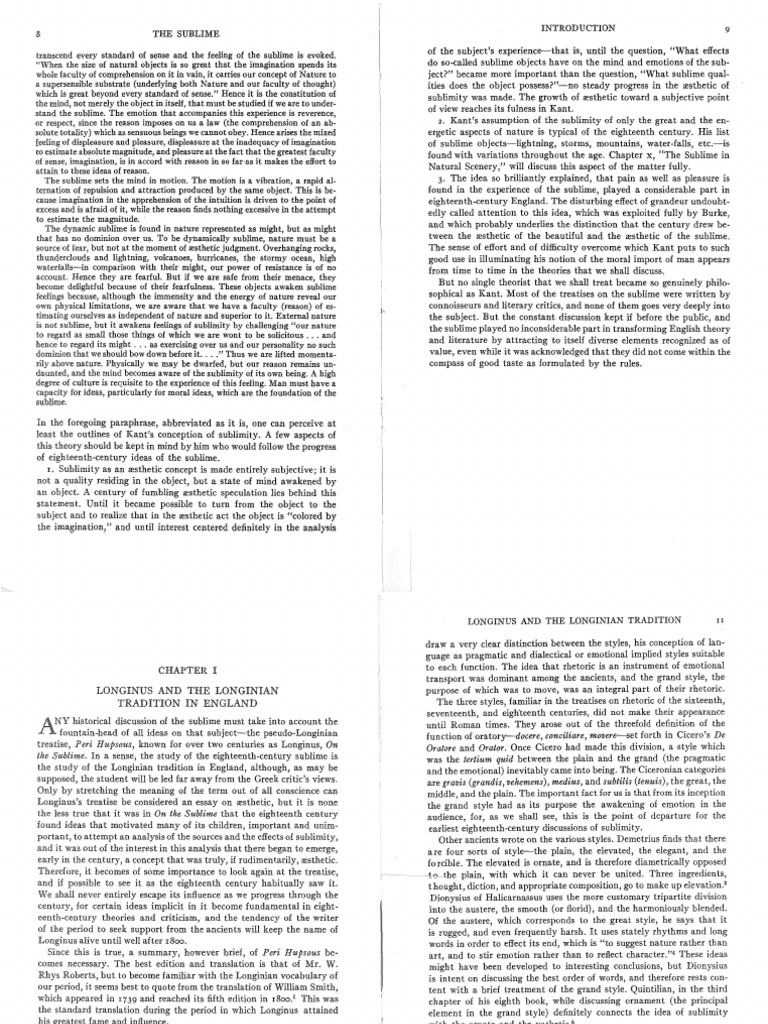 MONK 1960 The Sublime (Dragged) 3 | PDF | Rhetoric | Aesthetics