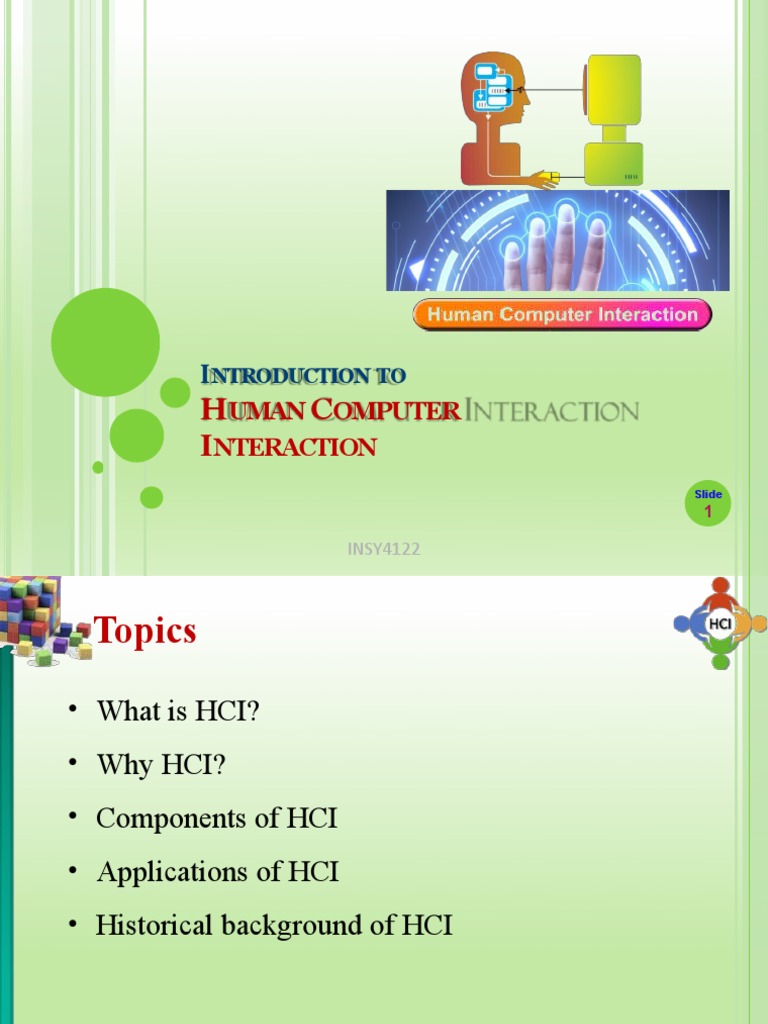 Chapater - 1 - Introduction To Human Computer Interaction | PDF | Human ...