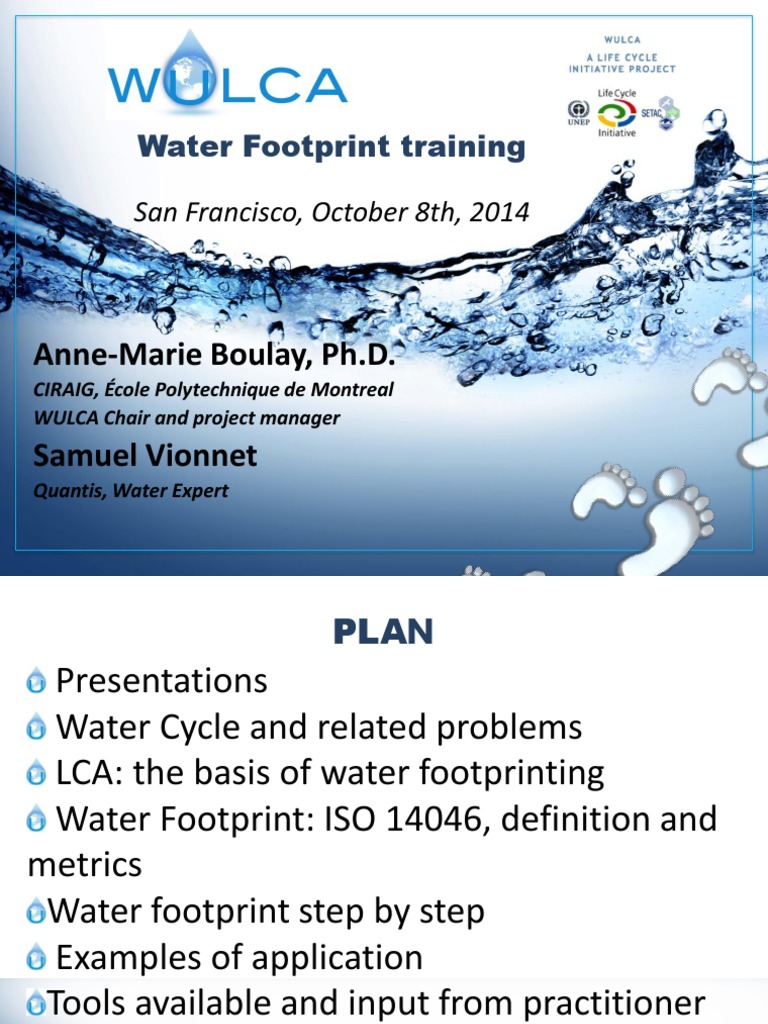 Water Footprint Training Sanfrancisco2014 | PDF | Life Cycle Assessment ...