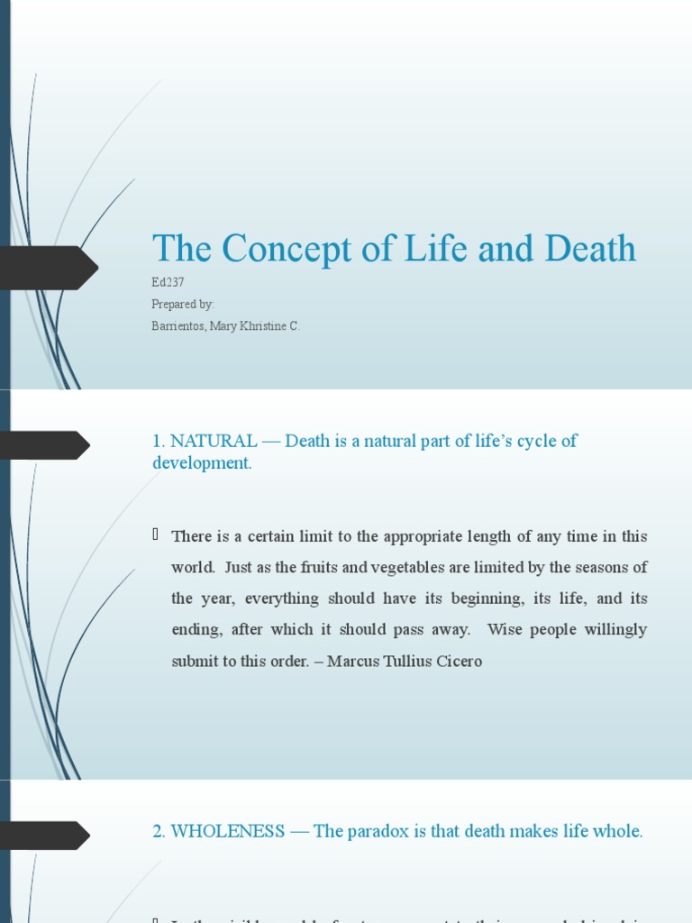The Concept of Life and Death | PDF | Metaphysics