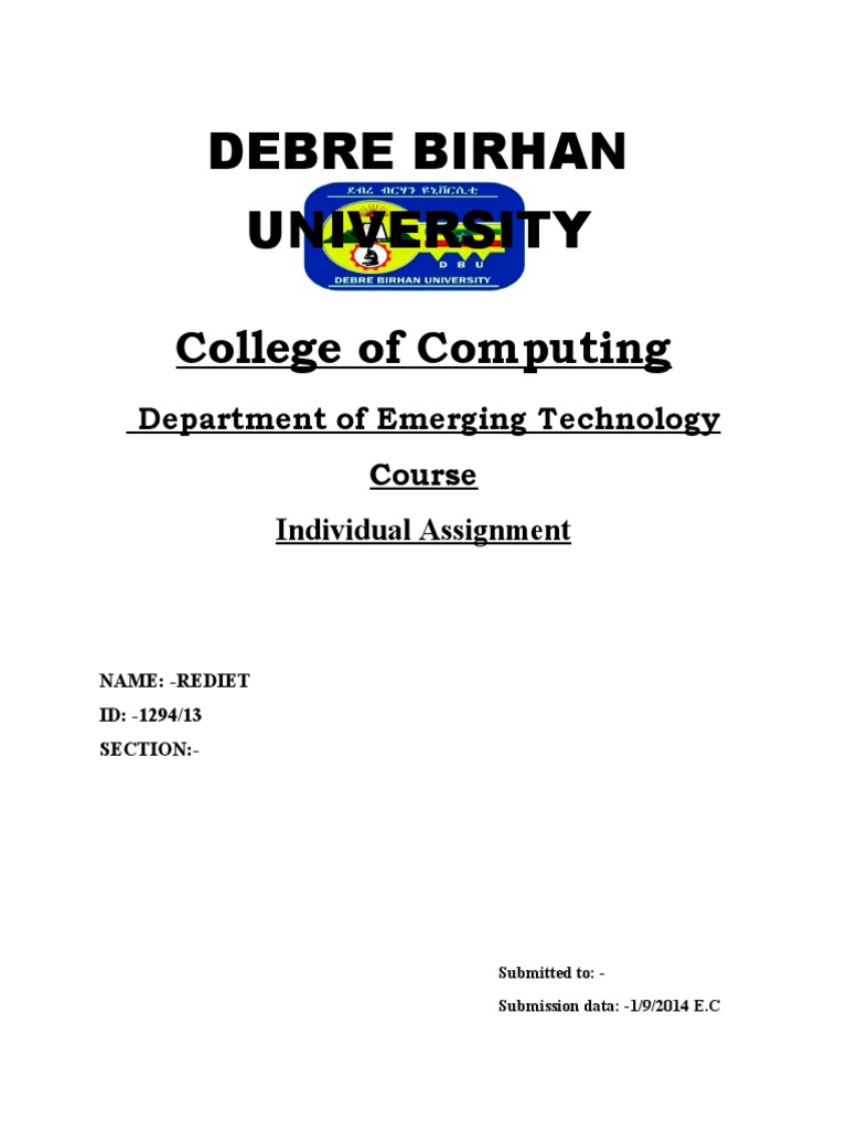 Debre Birhan University: College of Computing | PDF
