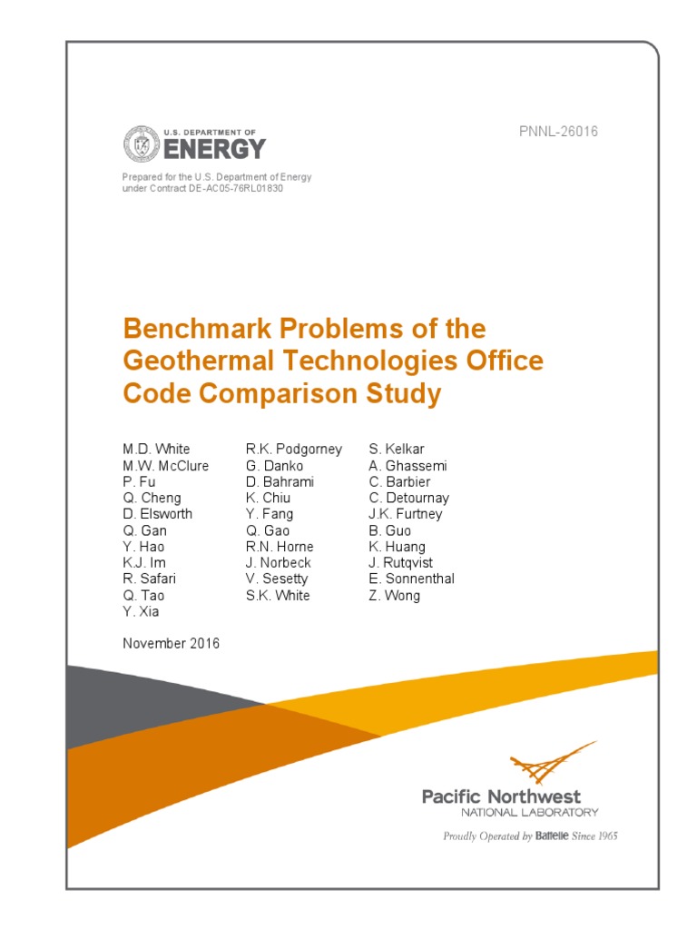 Gto Ccs Benchmark Problems PNNL Report 26016 | PDF | Simulation | Petroleum Reservoir