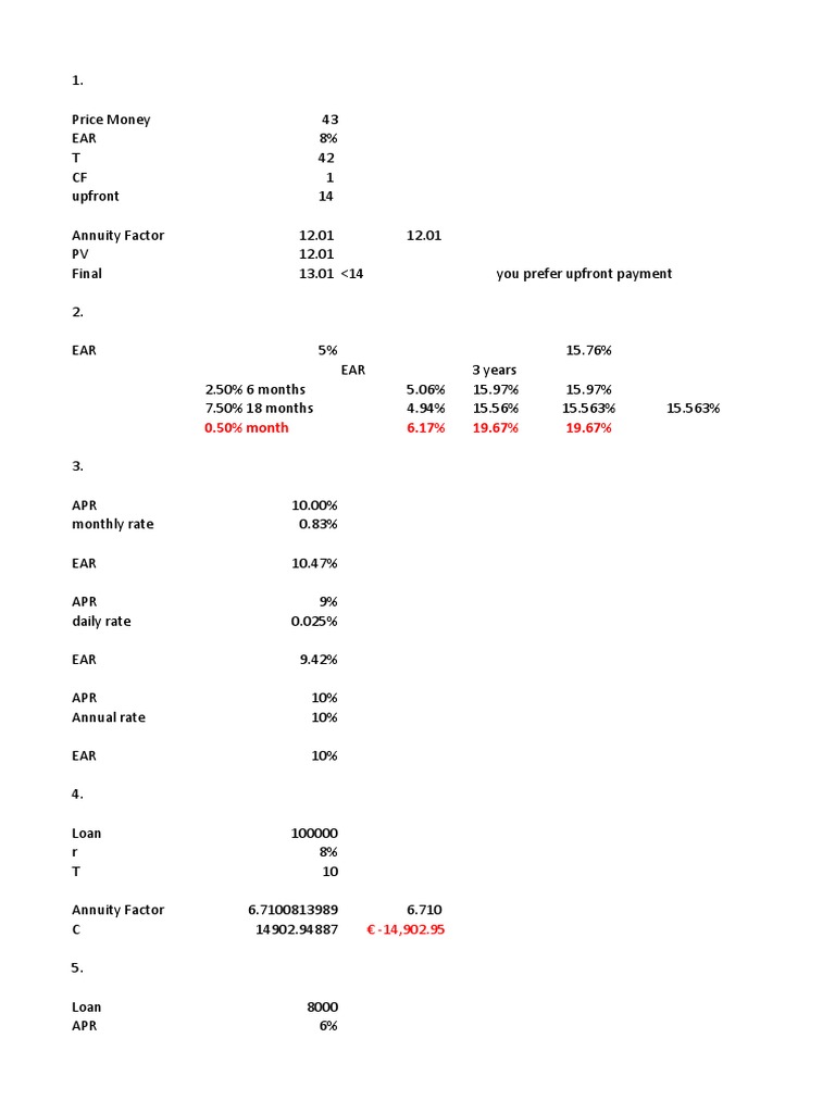 Interest Rates Exercises Solutions | PDF | Annual Percentage Rate | Debt Interest Rates Exercises Solutions | PDF | Annual Percentage Rate | Debt