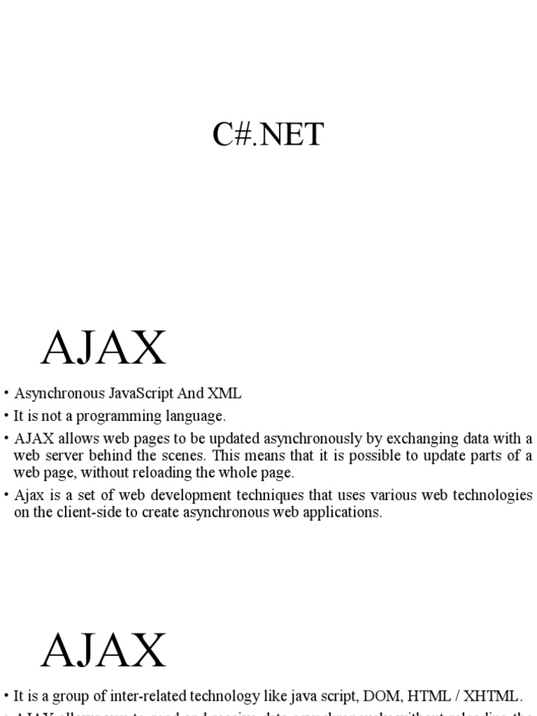 C Download Free Pdf Ajax Programming World Wide Web 