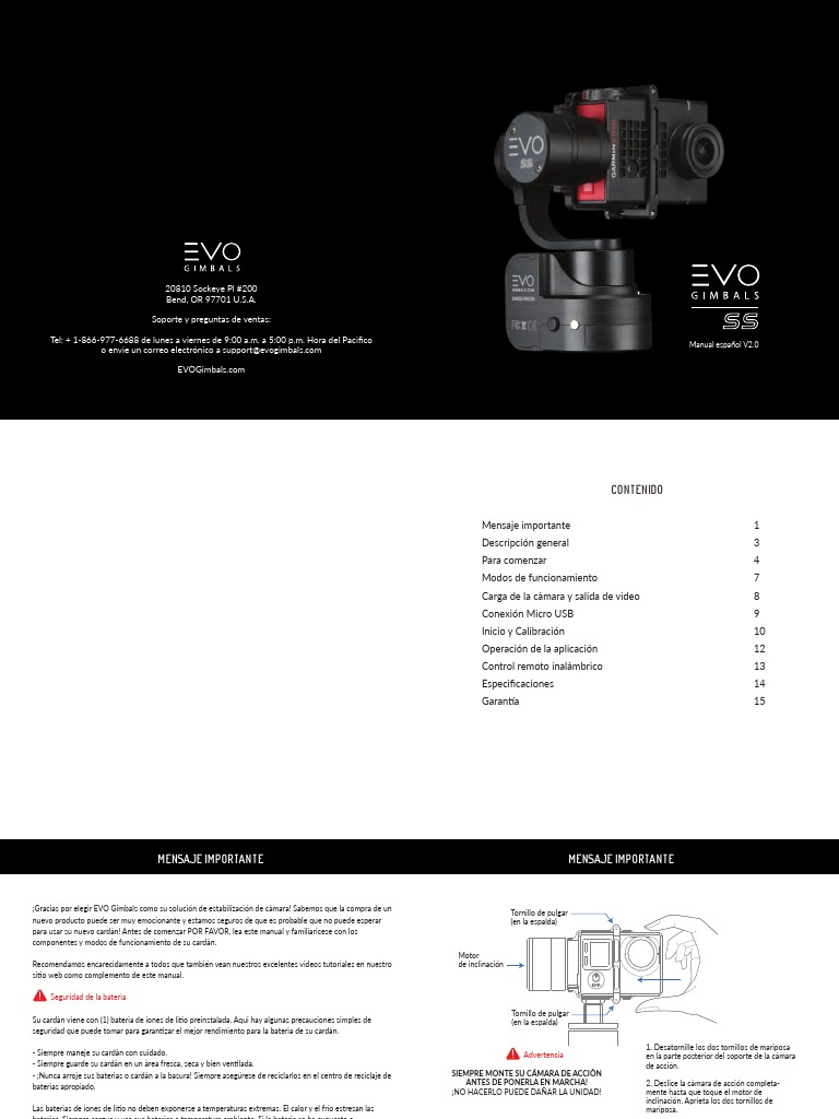 EVO SS Manual Spanish Web | PDF | Software | Tornillo