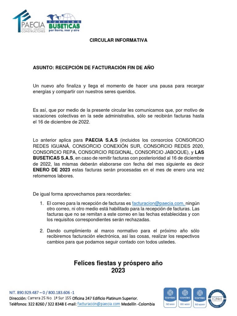 Circular Informativa | PDF