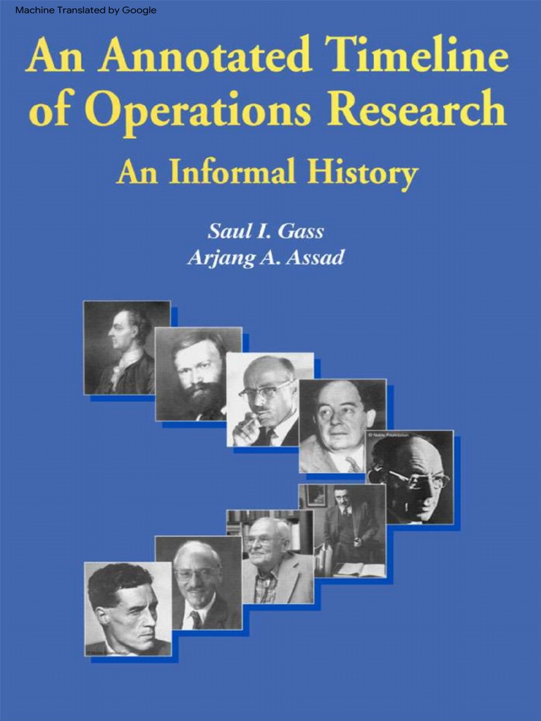 Academic An Annotated Timeline of Operations Research Compress ...