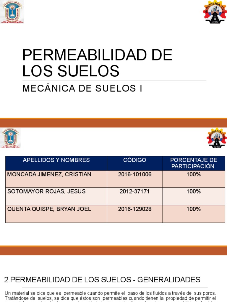 Permeabilidad de Los Suelos | PDF | Permeabilidad (Ciencias de la ...