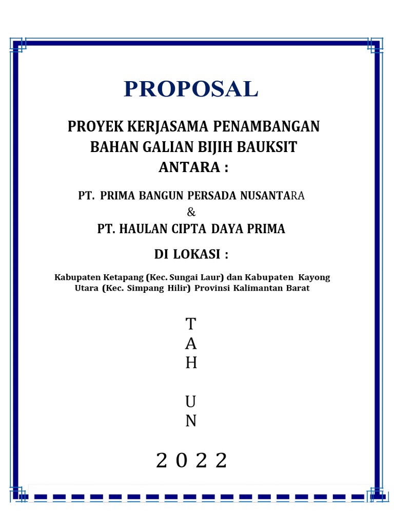 Kerjasama Penambangan Bauksit 2022 | PDF