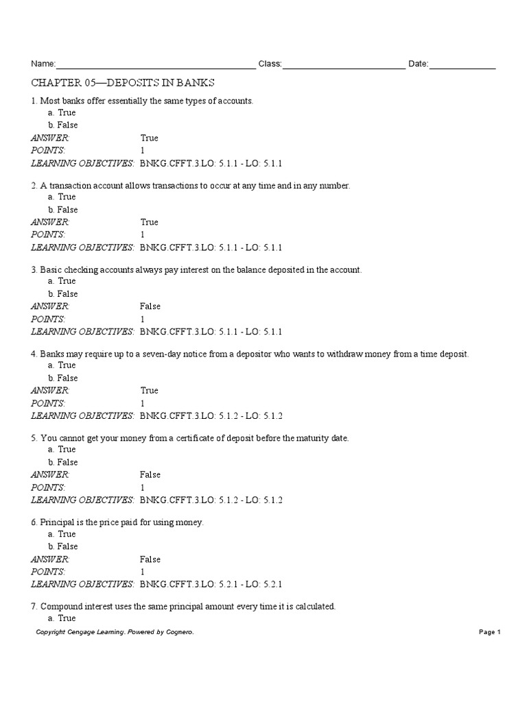 Microsoft Word - CHAPTER - 05 - DEPOSITS - IN - BANKS | PDF | Interest ...