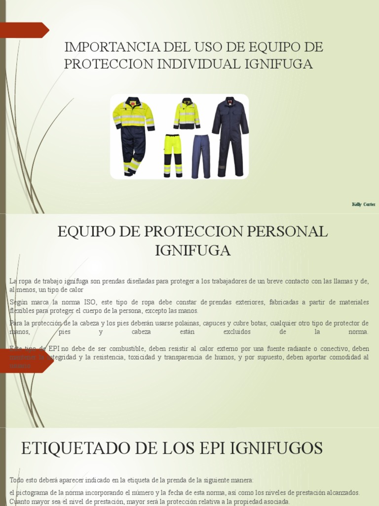 Importancia Del Uso de Equipo de Protección Individual Ignifugo | PDF ...