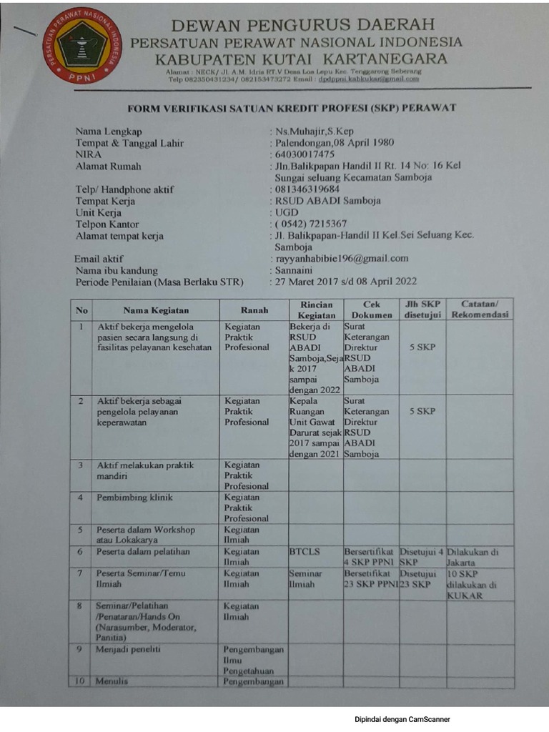Form Verifikasi STR | PDF