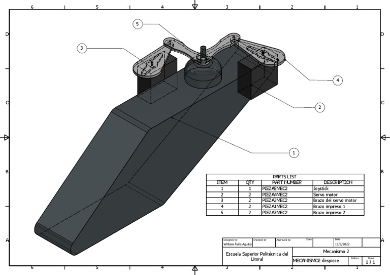 MECANISMO2 Despiece | PDF