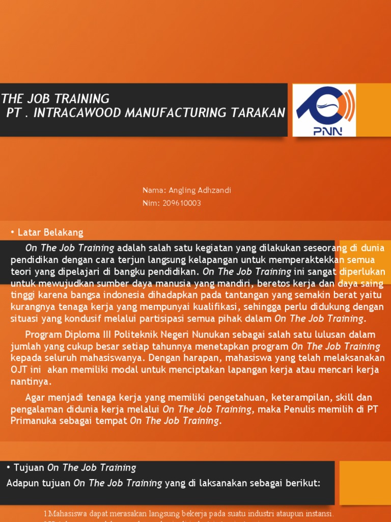One The Job Training | PDF