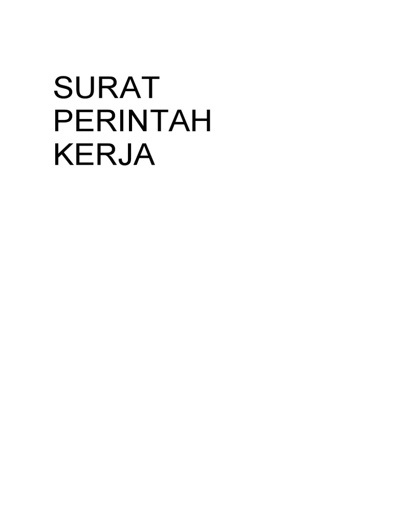 Contoh SPK Kemkes | PDF