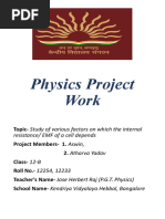 Internal Resistance Class 12 CBSE PROJECT | PDF