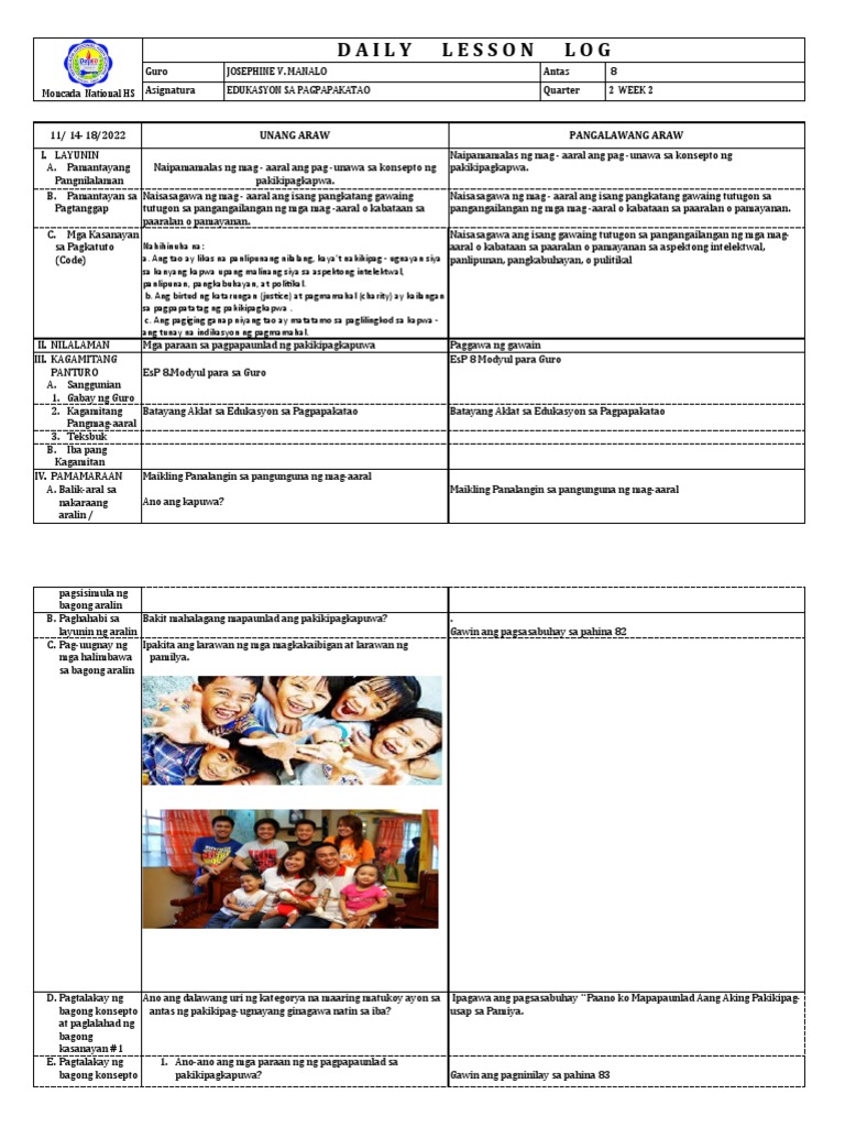 DLL-ESP q2 Week 2 | PDF