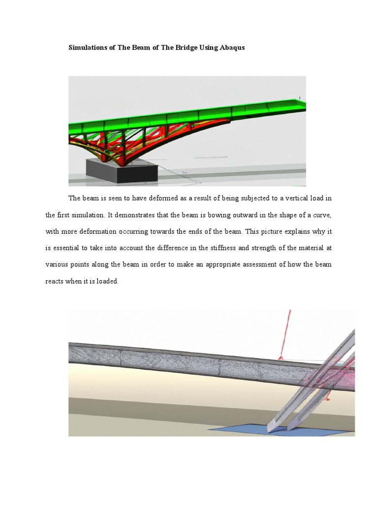 Beam Deformation Simulations in Abaqus | PDF | Beam (Structure ...