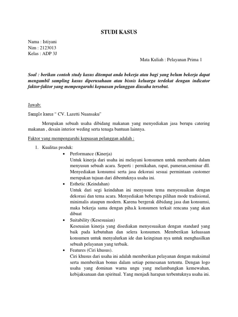 Studi Kasus - Istiyani Adp 3j | PDF