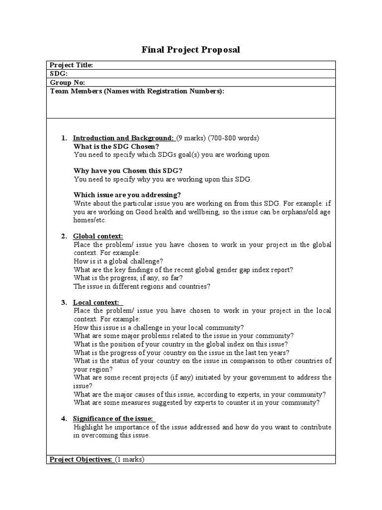 Final Project Proposal SDG Group | PDF | Communication