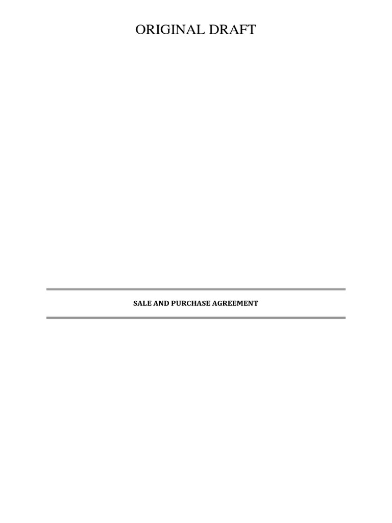 Sale and Purchase Agreement Template | PDF | Leasehold Estate | Indemnity