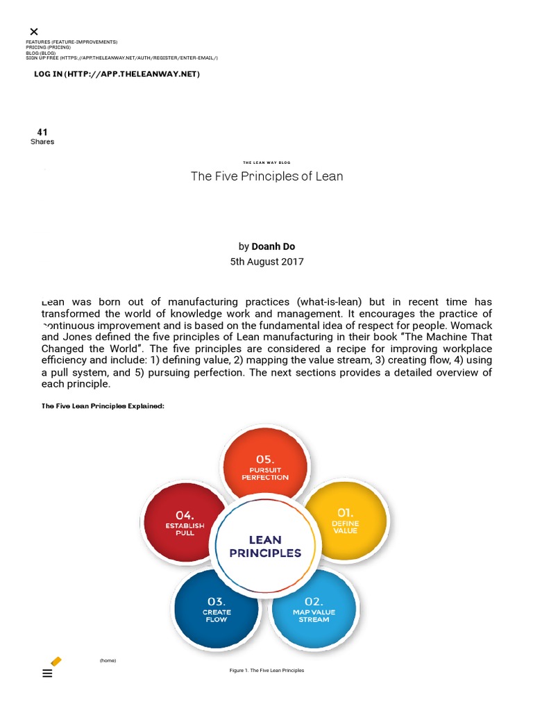 The Five Principles of Lean | Download Free PDF | Lean Manufacturing | Production And Manufacturing