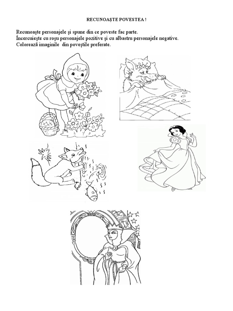 Fisa Personaje Din Povesti | PDF