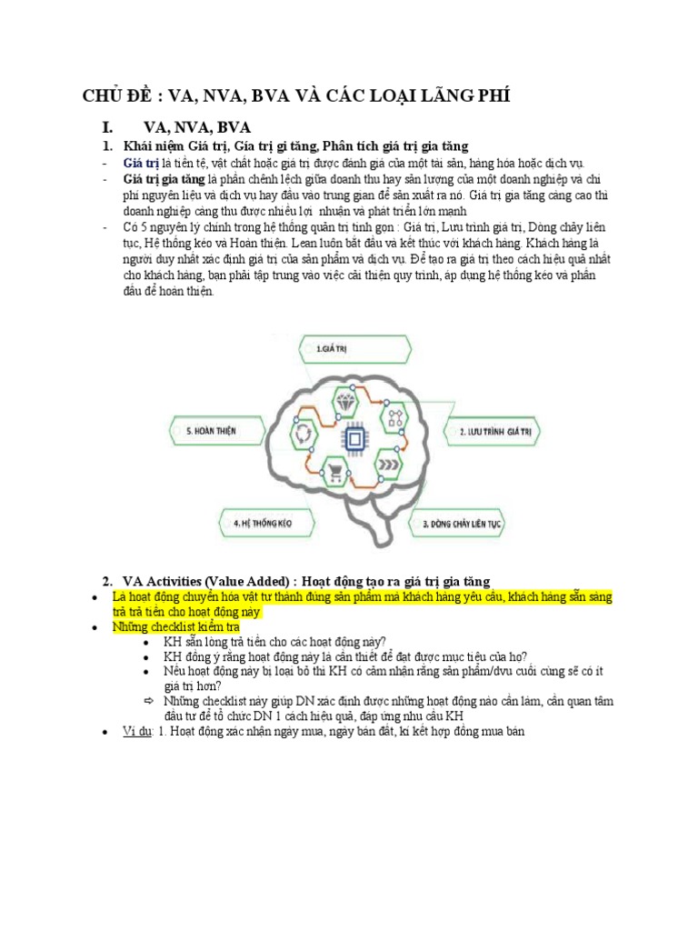 Nhóm 1. Va - Nva, Bva, Wastes | PDF