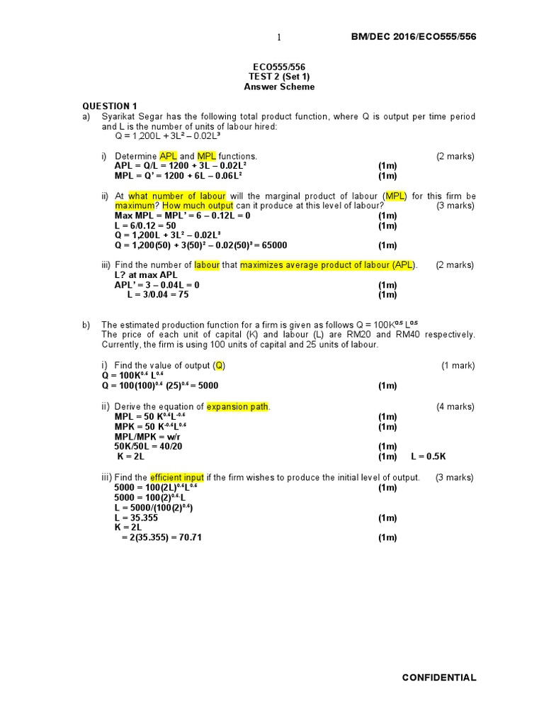 Profit Maximization in Production Functions | PDF | Profit (Economics ...