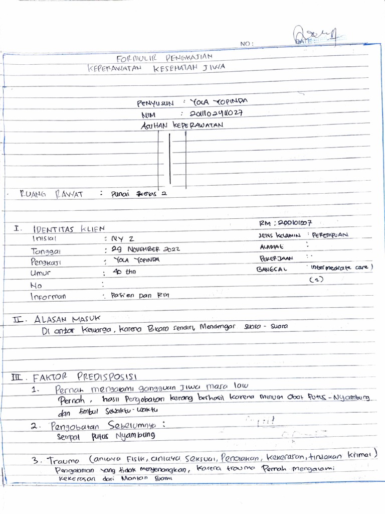 Askep, LP, SPTK, Adl, Jiwa (Yola Yopinda) | PDF