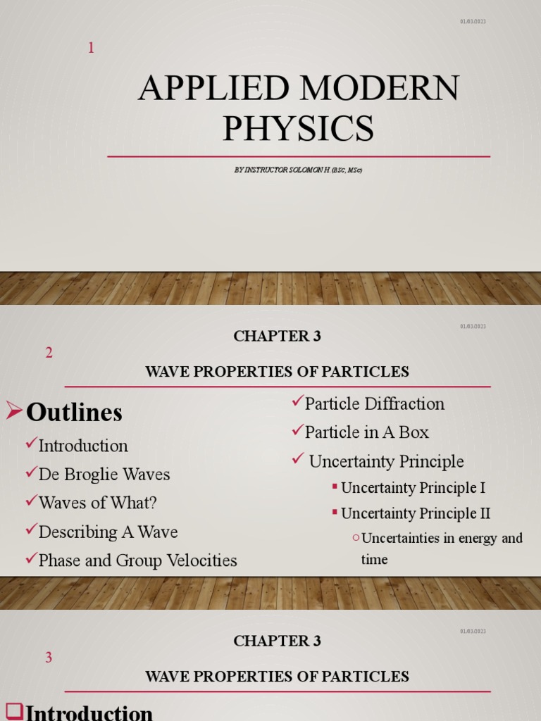 Modern Physics Chap 3 | PDF | Waves | Electron