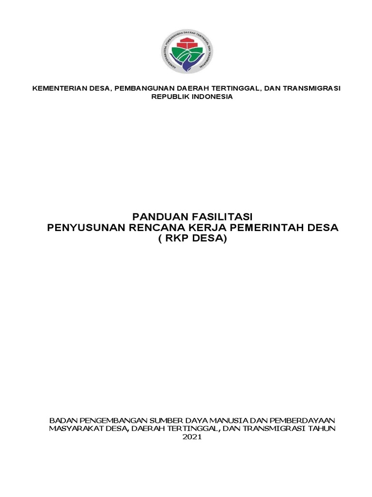 4, Panduan Fasilitasi Penyusunan RKPDes | PDF