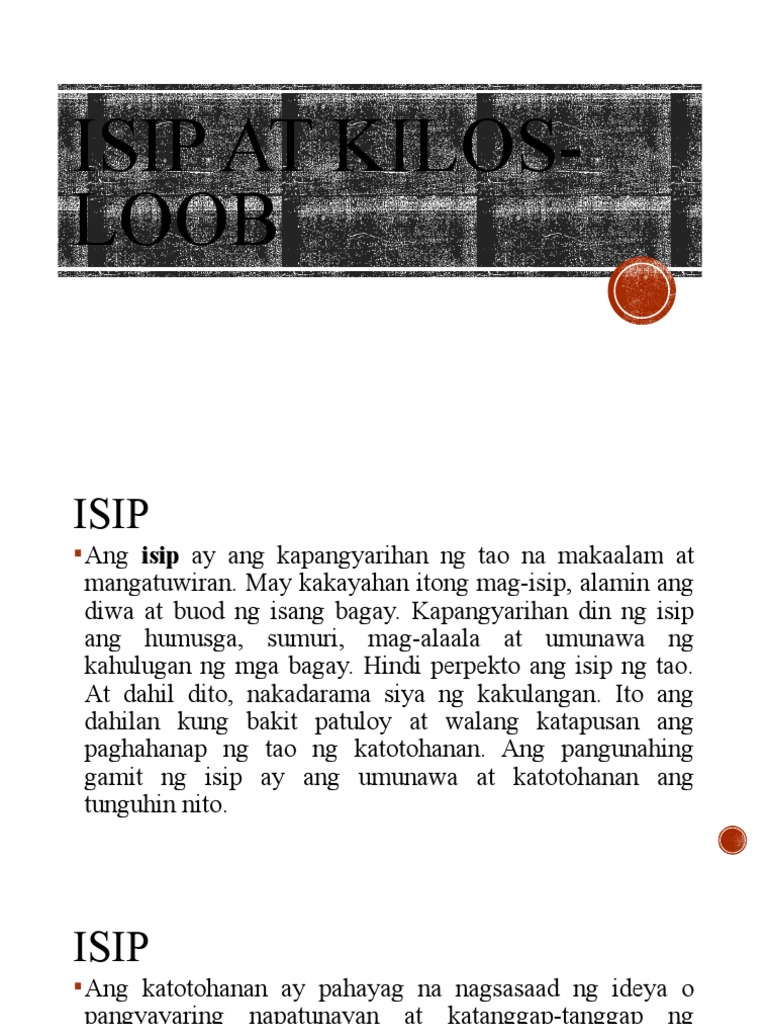 Isip at Kilos-Loob | PDF