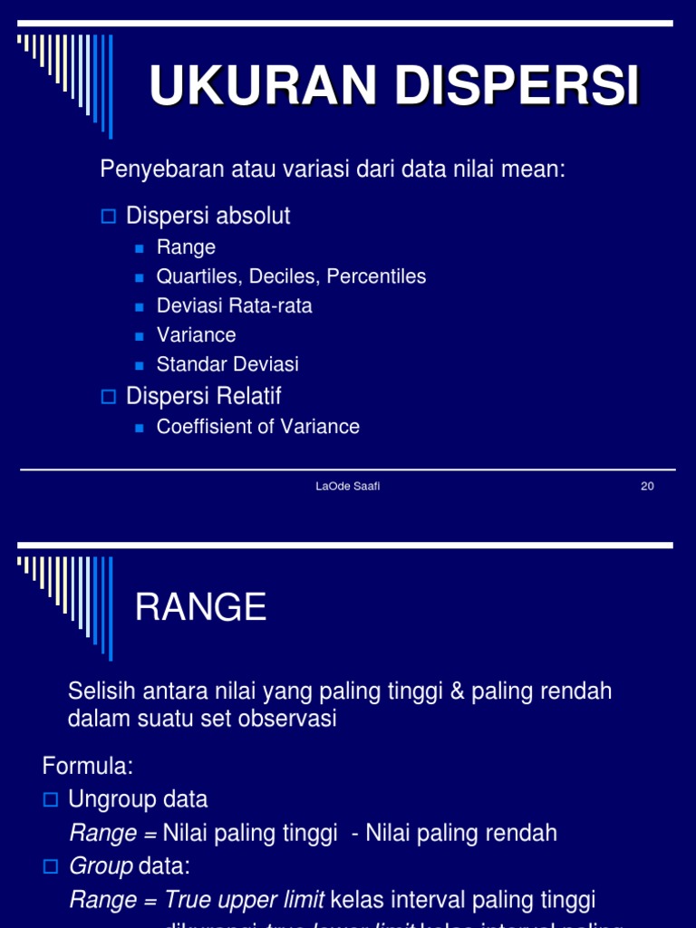 Ukuran Dispersi | PDF