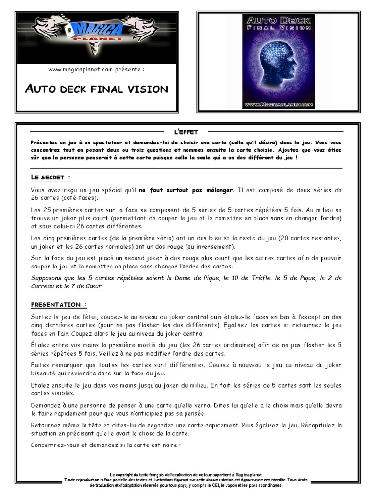 Auto Deck Final Vision FR | PDF