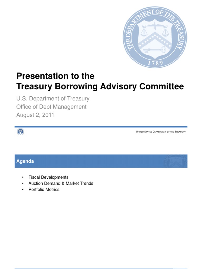 TBAC Discussion Charts Aug 2011 | PDF | United States Treasury Security ...