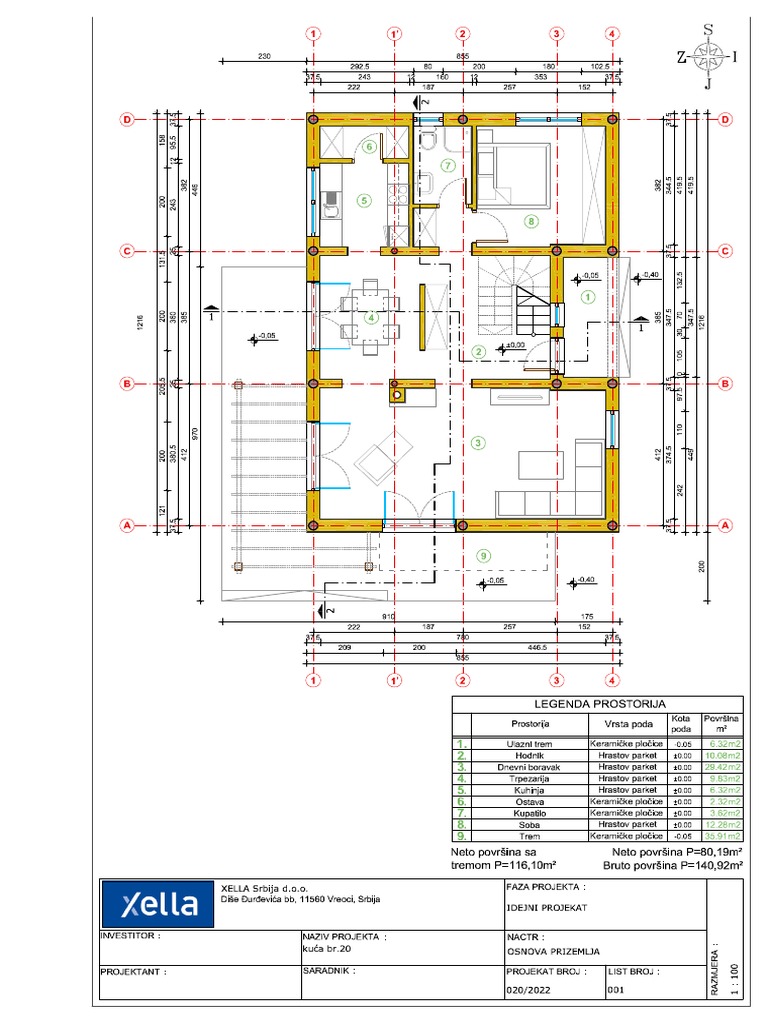 Idejni Projekat Kuce br.20 | PDF
