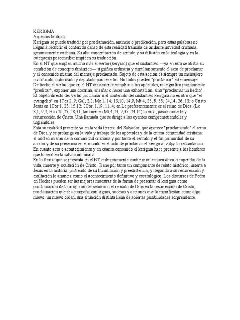 KERIGMA | PDF | Jesús | La resurrección de Jesús