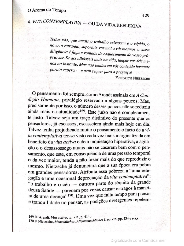 Da Vida Contemplativa Ou Da Vida Reflexiva | PDF