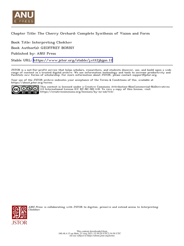Chekhov's Cherry Orchard Debate | PDF | Anton Chekhov