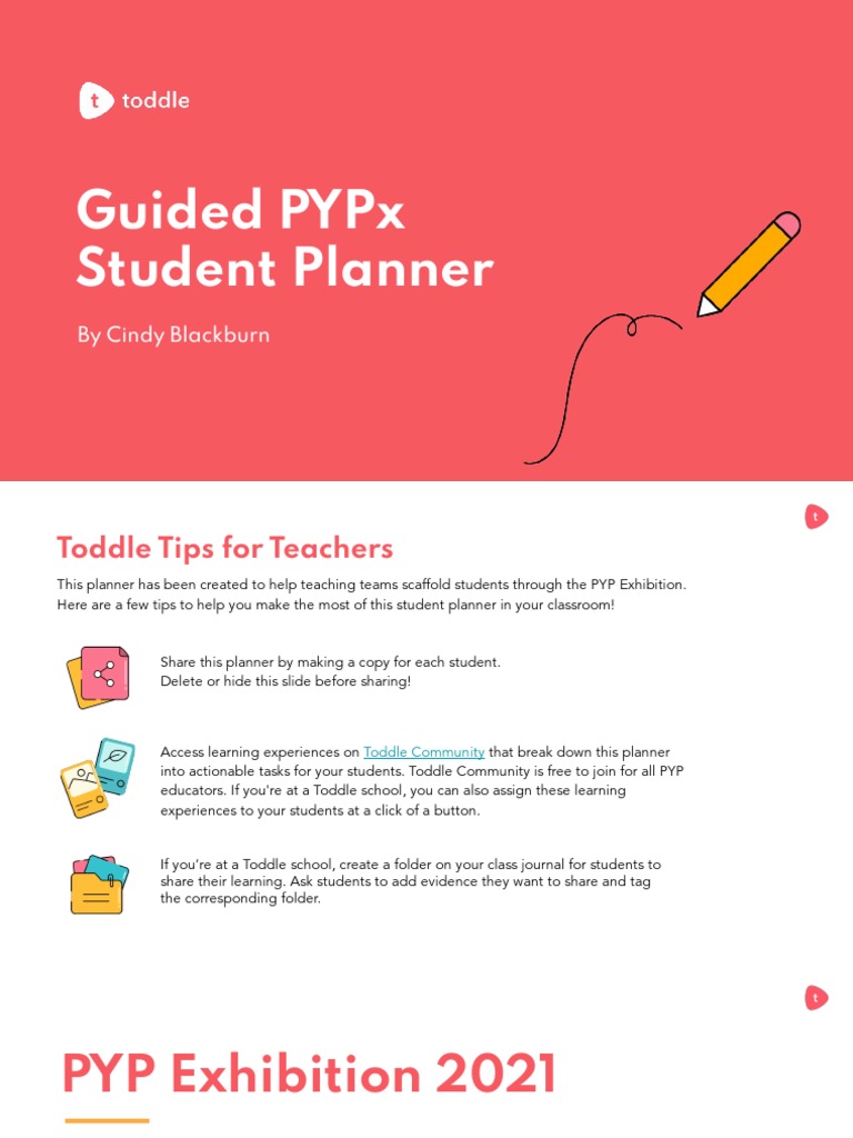 PYP Exhibition Student Planner Guide | PDF | Goal | Idea