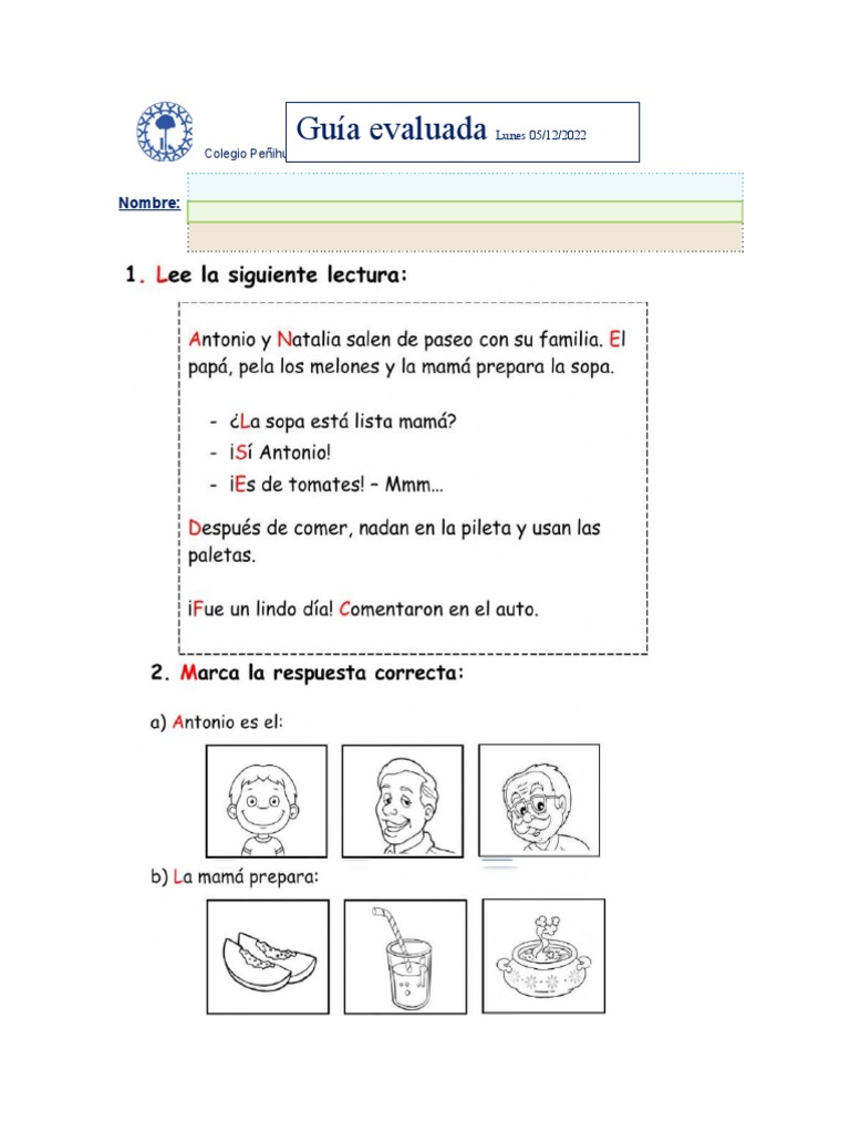 Guía de Lenguaje Primero Básico | PDF