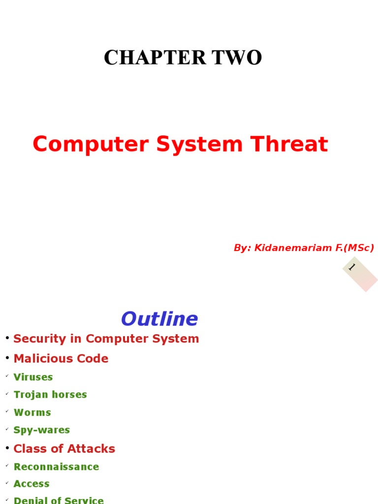 Chapter 2-Computer System Threat | PDF | Computer Virus | Malware