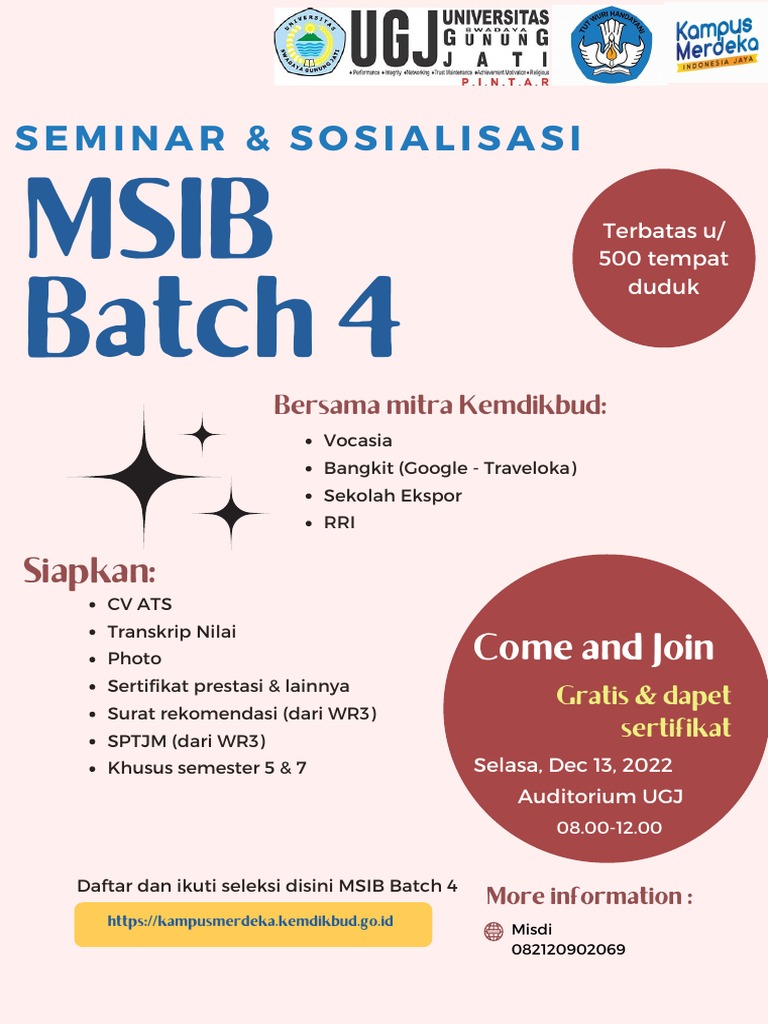 Seminar & Sosialisasi MSIB Batch 4 | PDF