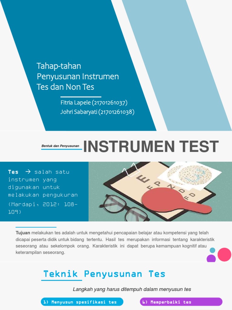 Tahap-Tahap Menyusun Instrumen Tes Dan Non Tes | PDF